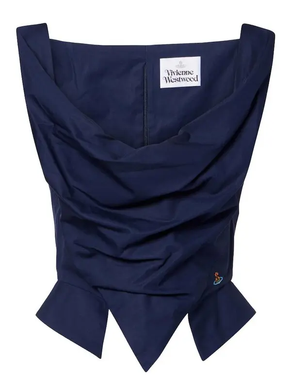 VIVIENNE WESTWOOD Cotton Bustier Top - Blue