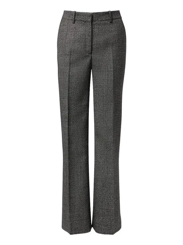 Acne Studios Pekko Houndstooth Wide-leg Pants - Black