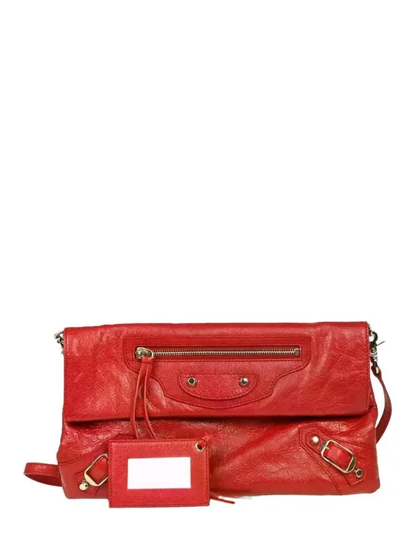 Balenciaga 2016 Leather Envelope Shoulder Bag - Red