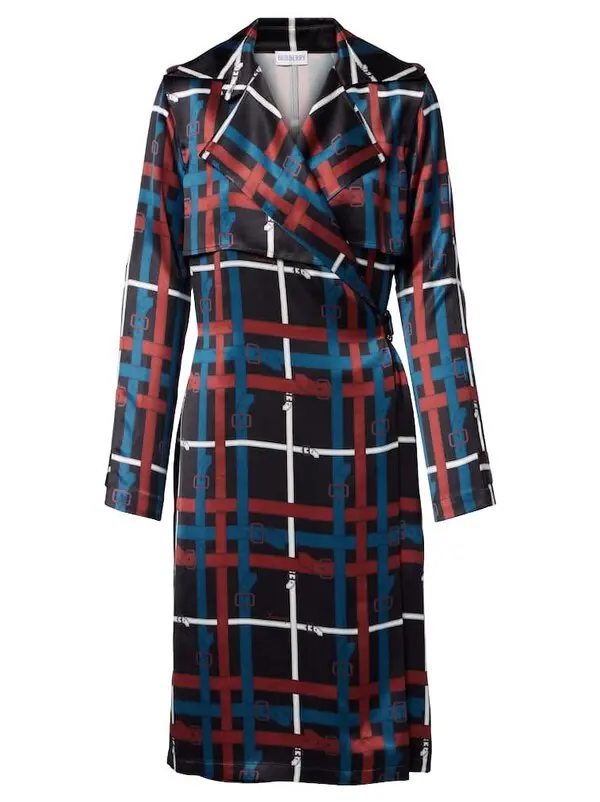 Burberry Check Crêpe Wrap Dress - Multicoloured