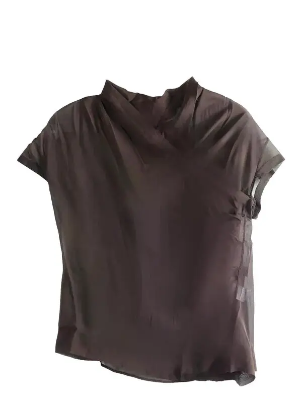 Paloma Wool Draped Silk Blouse - Brown