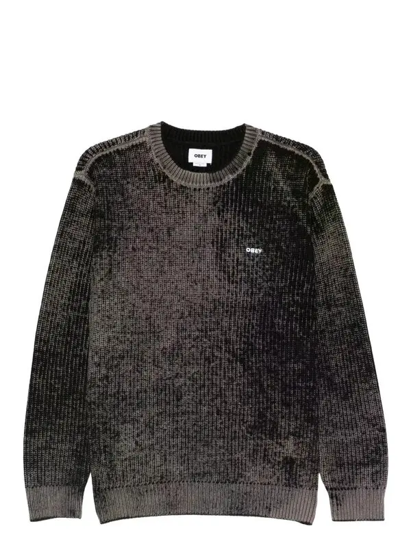 Obey Round-neck Sweater - Black