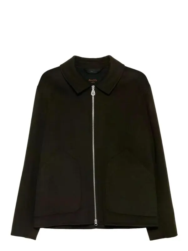 PALTO' Zip Wool Coat - Green