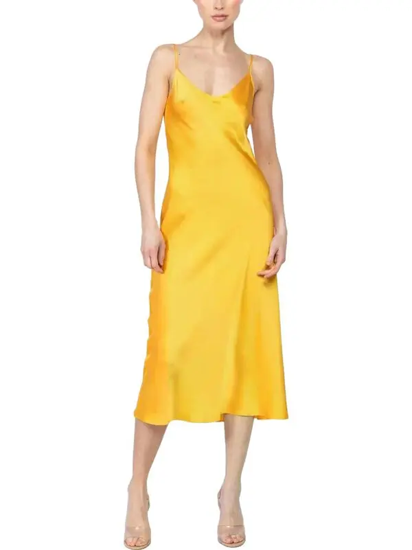 Sablyn Taylor V-neck Slip Dress - Yellow
