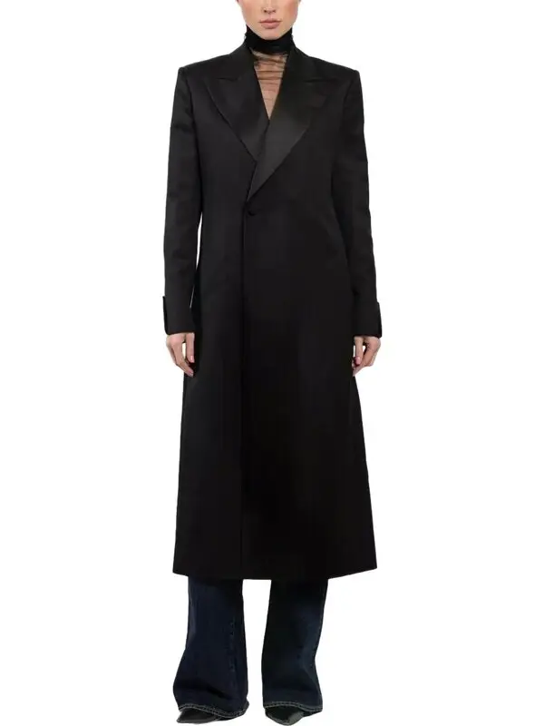 SA SU PHI Benni Double-breasted Coat - Black
