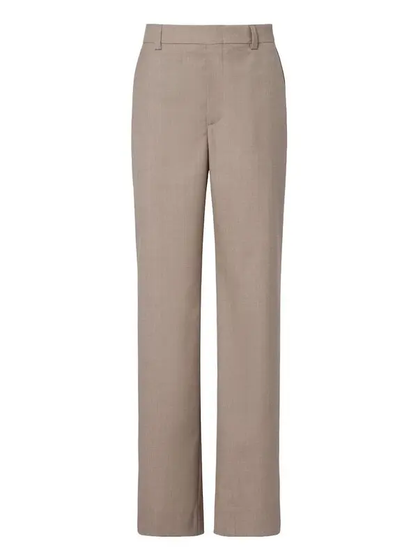 Gucci Wool Wide-leg Pants - Beige