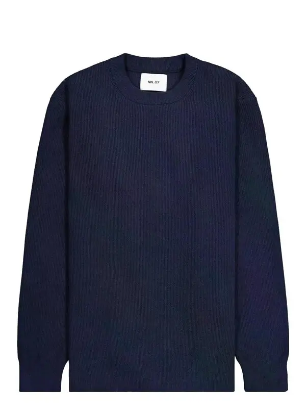 Nn07 Ribbed Crew-neck Sweater - Blue