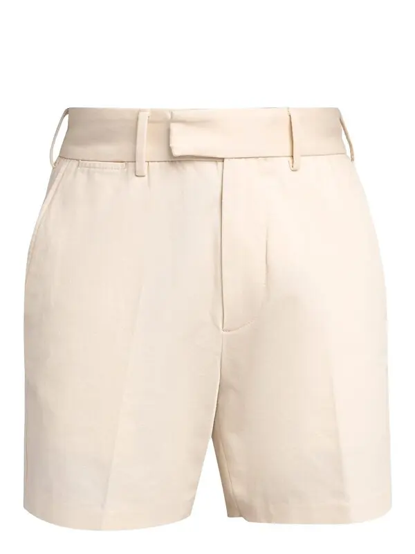 TOM FORD BOUTIQUE Brushed Cotton Flat-front Shorts - Ivory