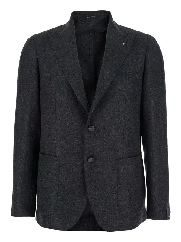 Tagliatore Peak-lapel Single-breasted Jacket - Grey