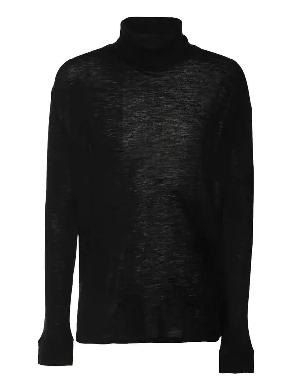 Balmain Wool Turtleneck Sweater - Black