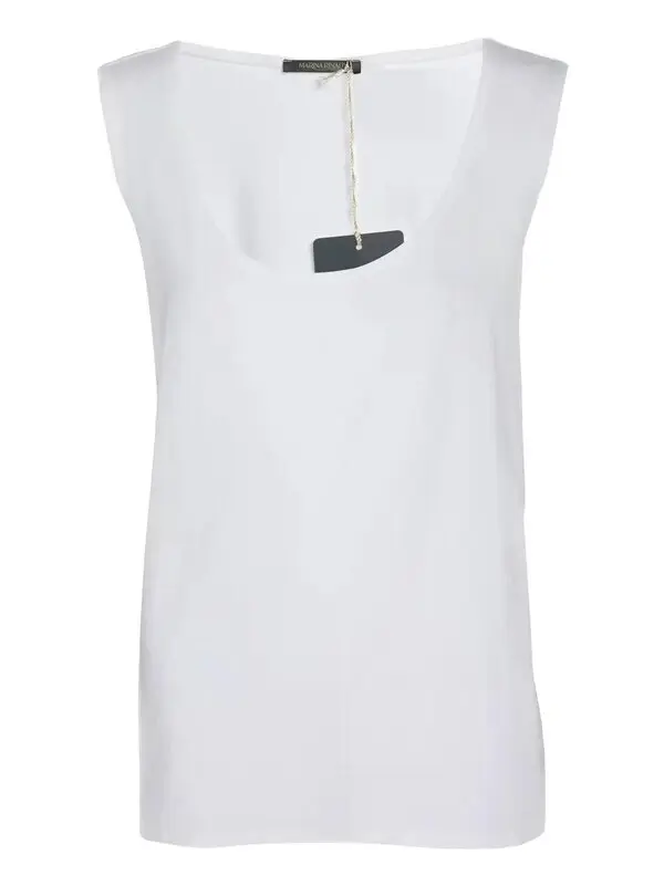 Marina Rinaldi Jersey Scoop-neck Camisole - White