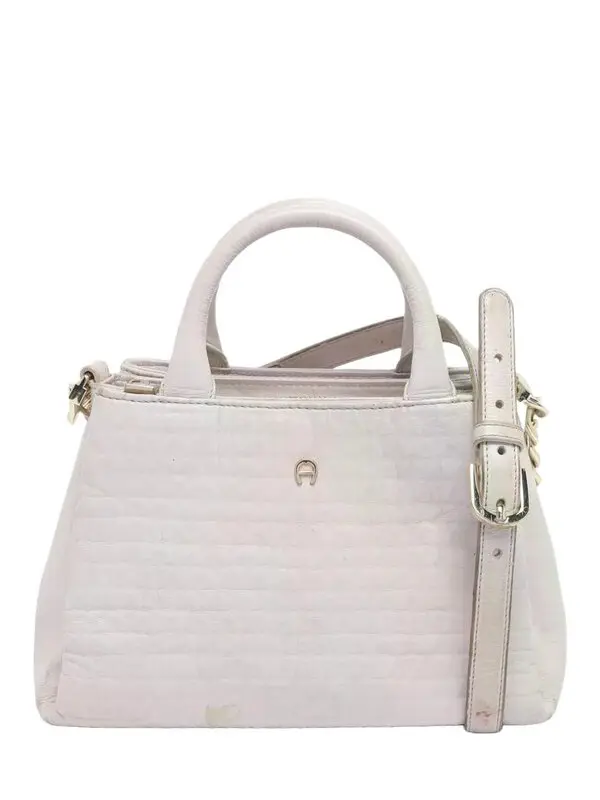 AIGNER Leather Tote - White