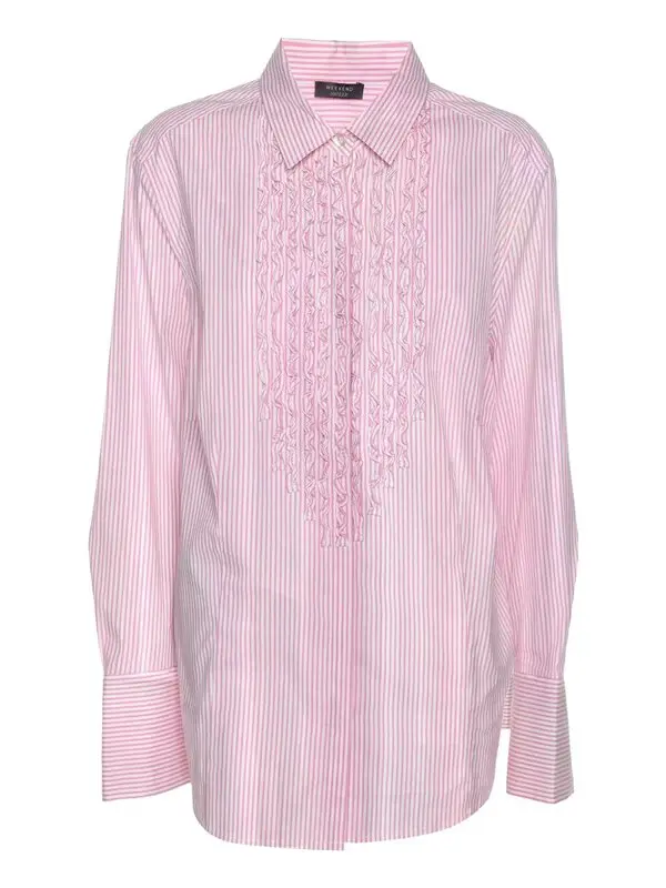 BASLER Stripe-pattern Long-sleeve Shirt - Pink