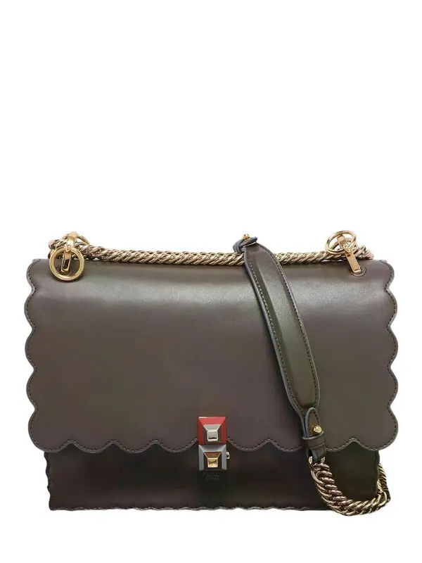 Fendi Kan I Scalloped Crossbody Bag - Brown