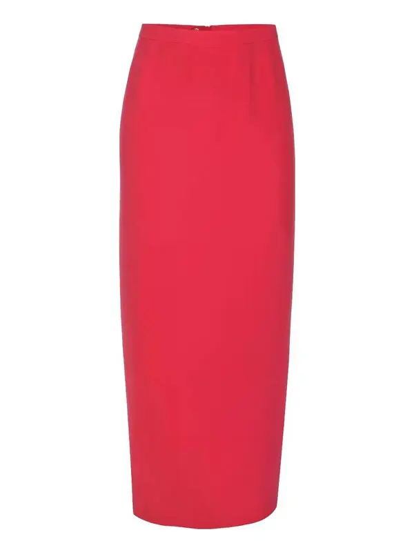 Giorgio Armani Slit Maxi Skirt - Red
