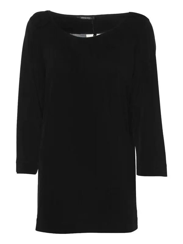 ELENA MIRO` Three-quarter Sleeve Sweater - Black