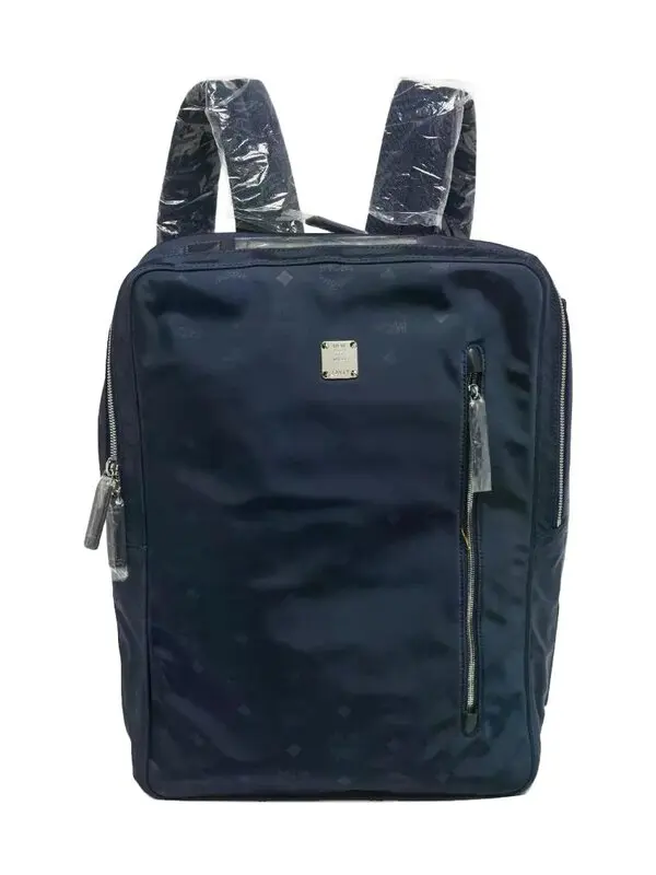 Mcm Visetos-print Backpack - Blue