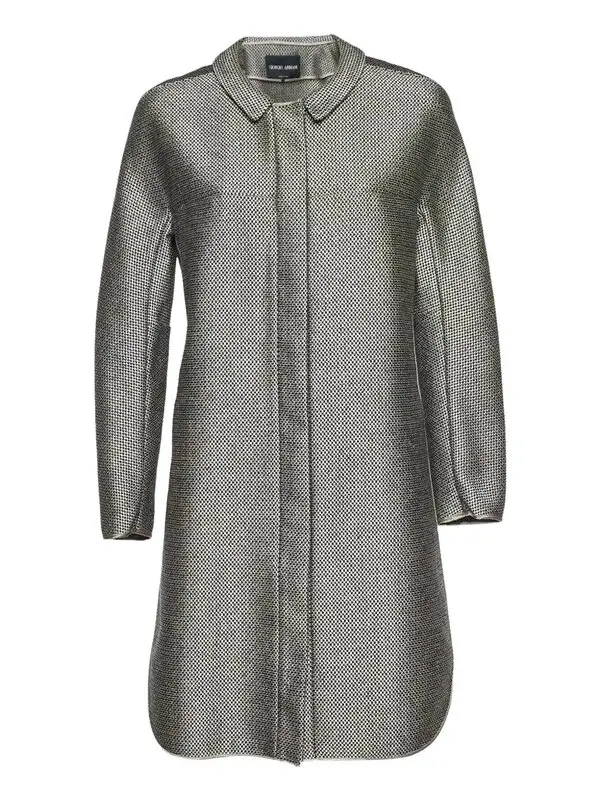 Giorgio Armani Basket-weave Coat - Grey