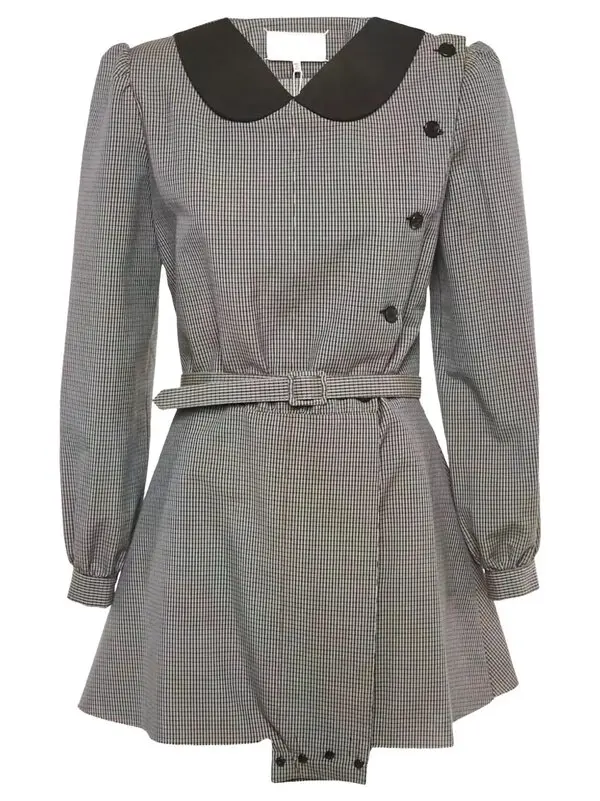 Maison Martin Margiela Cotton Checkered Mini Dress - Grey