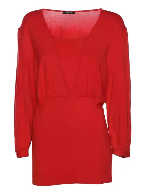 ELENA MIRO` Long-sleeve Blouse - Red