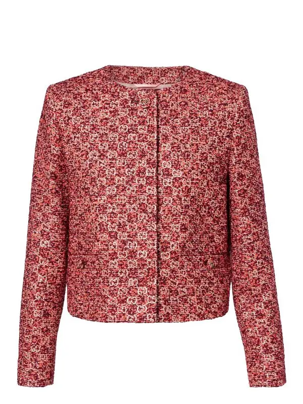 Gucci Gg Lamé Tweed Jacket - Red