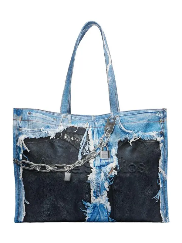 Acne Studios Trompe-l'oeil Denim Tote - Blue