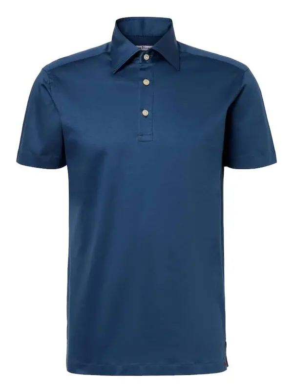 Kiton Cotton Polo Shirt - Blue