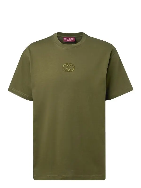 Gucci Interlocking G Cotton Jersey T-shirt - Green