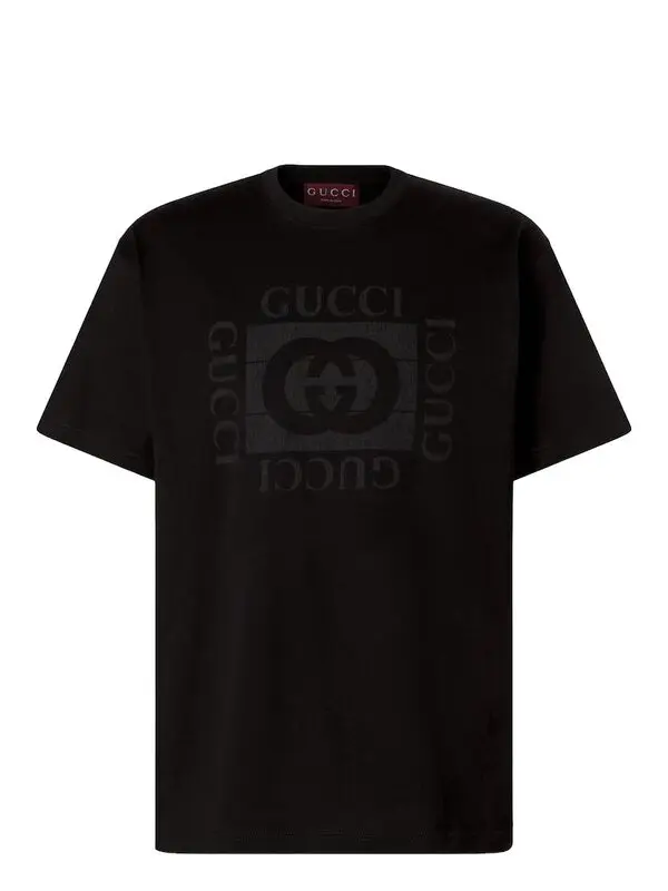 Gucci Interlocking G Cotton Jersey T-shirt - Black