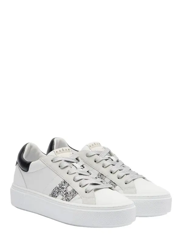 Hogan Leather Platform Sneakers - White