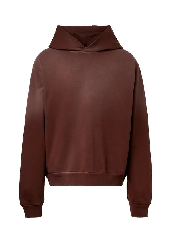 Acne Studios Logo Cotton-blend Jersey Hoodie - Brown