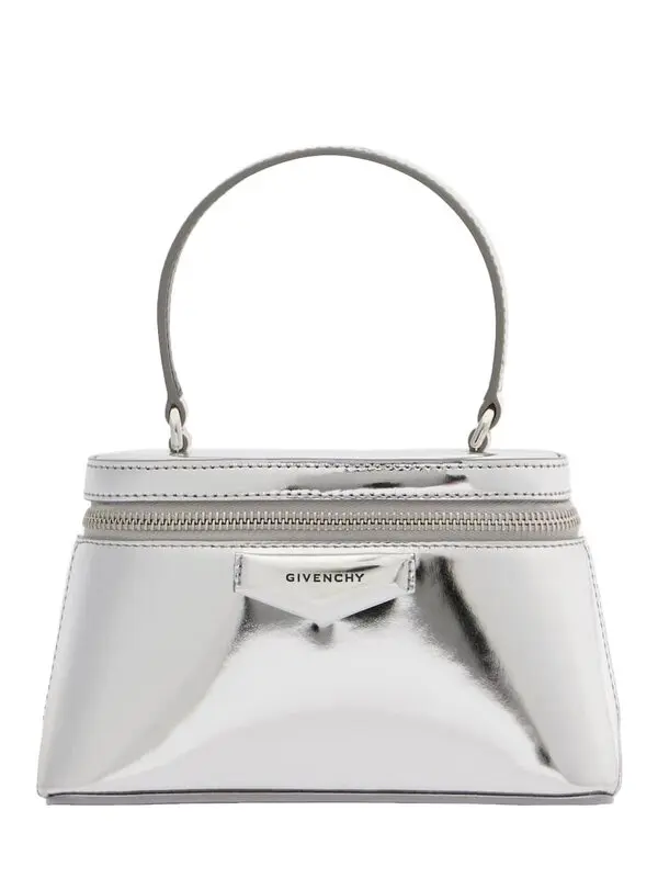 Givenchy Antigona Mini Metallic Vanity Bag - Silver