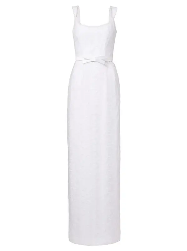 MARKARIAN Robin Floral Jacquard Gown - White