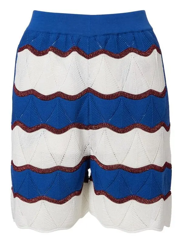 La DoubleJ Hang Ten Cotton-blend Shorts - Blue