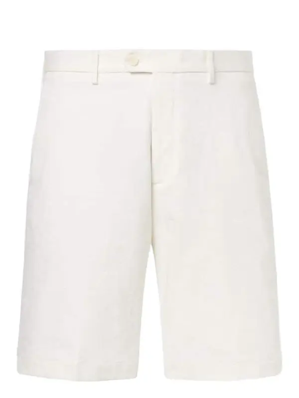 Etro Cotton-blend Bermuda Shorts - White