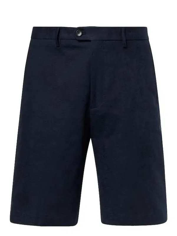 Etro Cotton-blend Bermuda Shorts - Blue