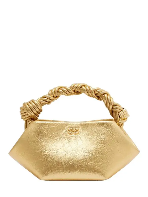 GANNI Bou Mini Top-handle Bag - Gold