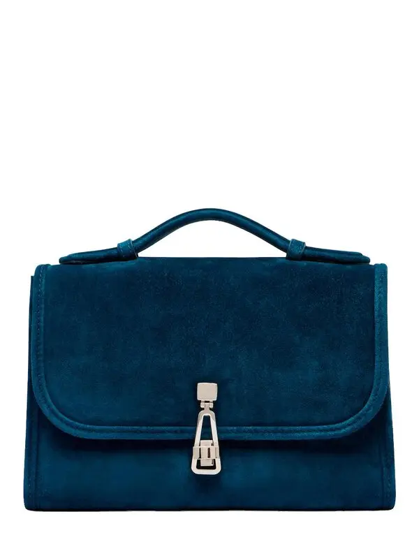 Gabriela Hearst Leonora Small Suede Crossbody Bag - Blue