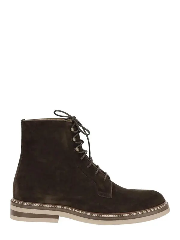 Brunello Cucinelli Lace-up Boot - Brown