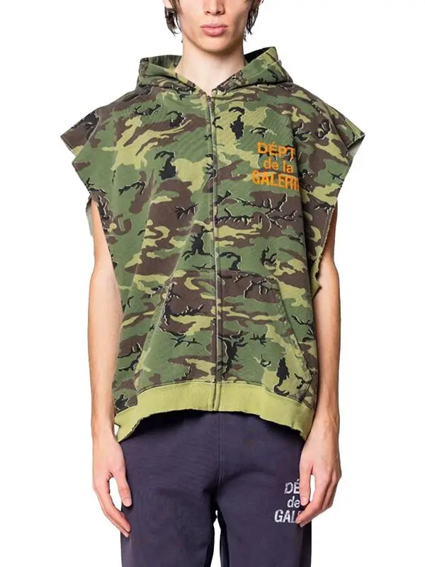 GALLERY DEPT. Camouflage Print Hooded Vest - Multicolor
