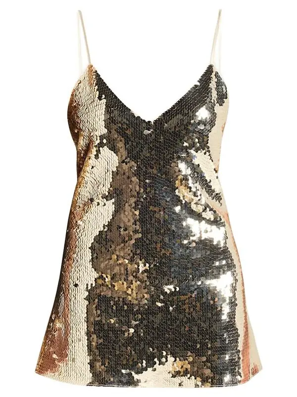 Retrofete Deserae Sequin Mini Dress - Champagne