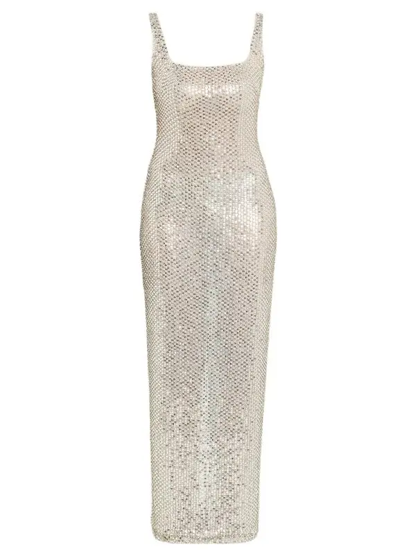 Retrofete Xiomara Sequined Maxi Dress - Grey