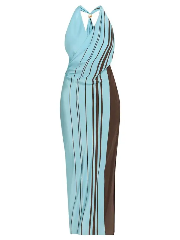 Sir The Label Rioja Halter Maxi Dress - Pacha Mine