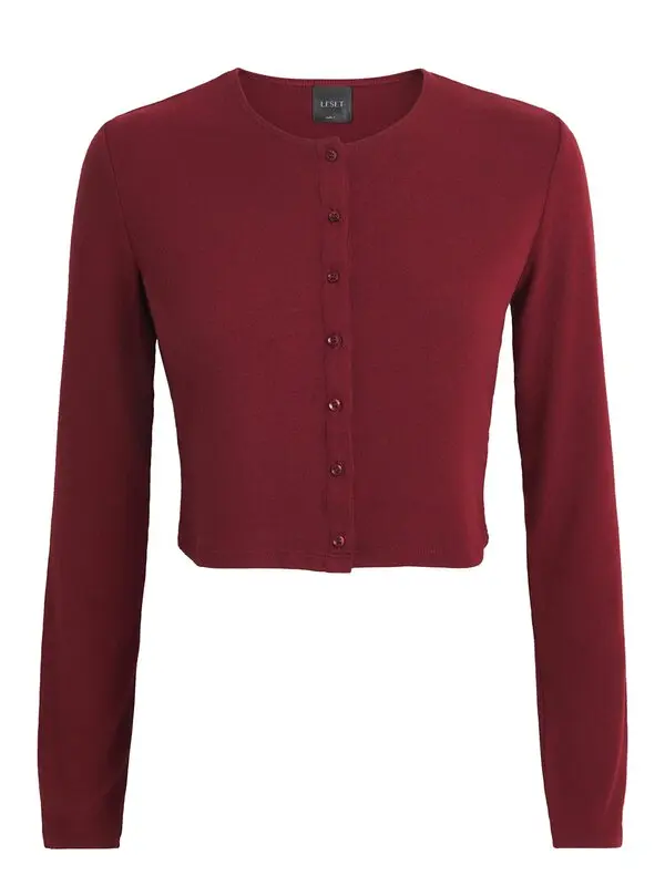 LESET Lauren Ii Cropped Cardigan - Red