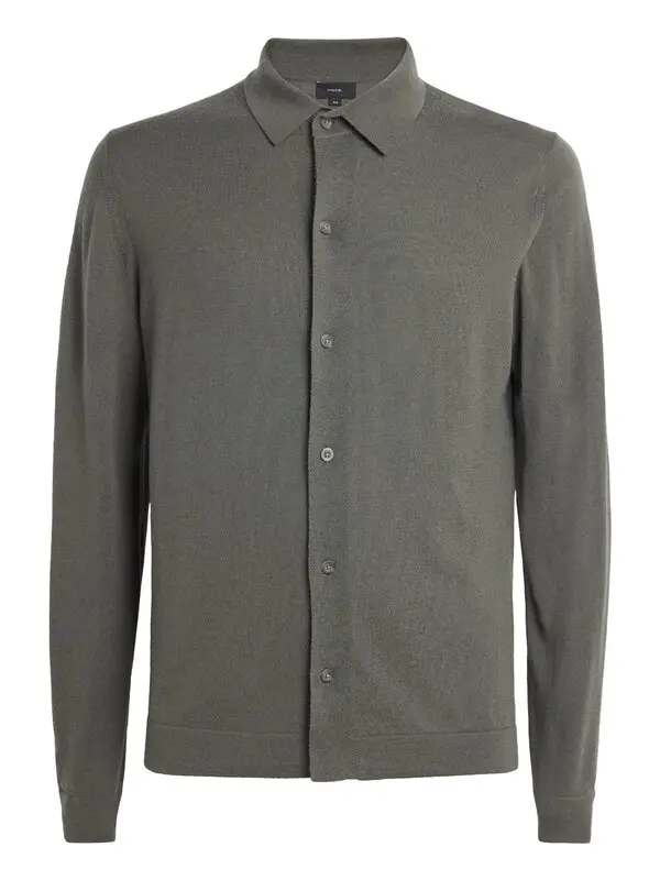 Vince Wool-cashmere Shirt - Green