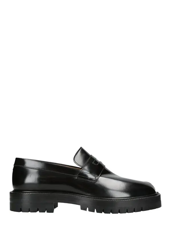 MAISON MARGIELA Leather Tabi Loafers - Black