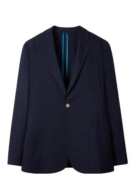 Paul Smith Navy Wool Unlined Patch-pocket Blazer - Blue