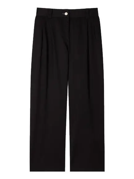 Paul Smith Gart-dyed Barrel-leg Trousers - Black