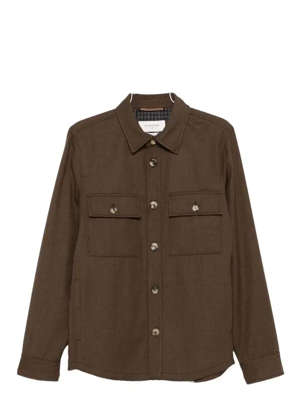 Jacob Cohen Wool Shirt Jacket - Brown