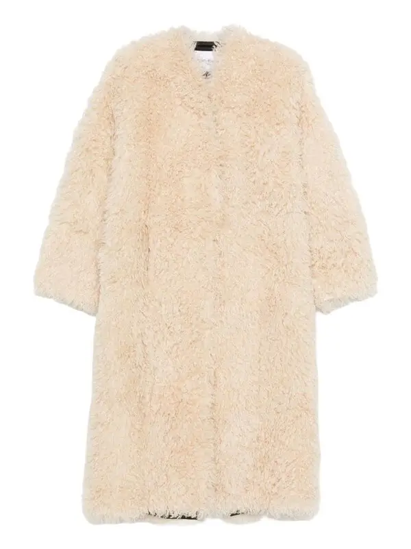 STAND STUDIO Carolina Faux Fur Coat - White
